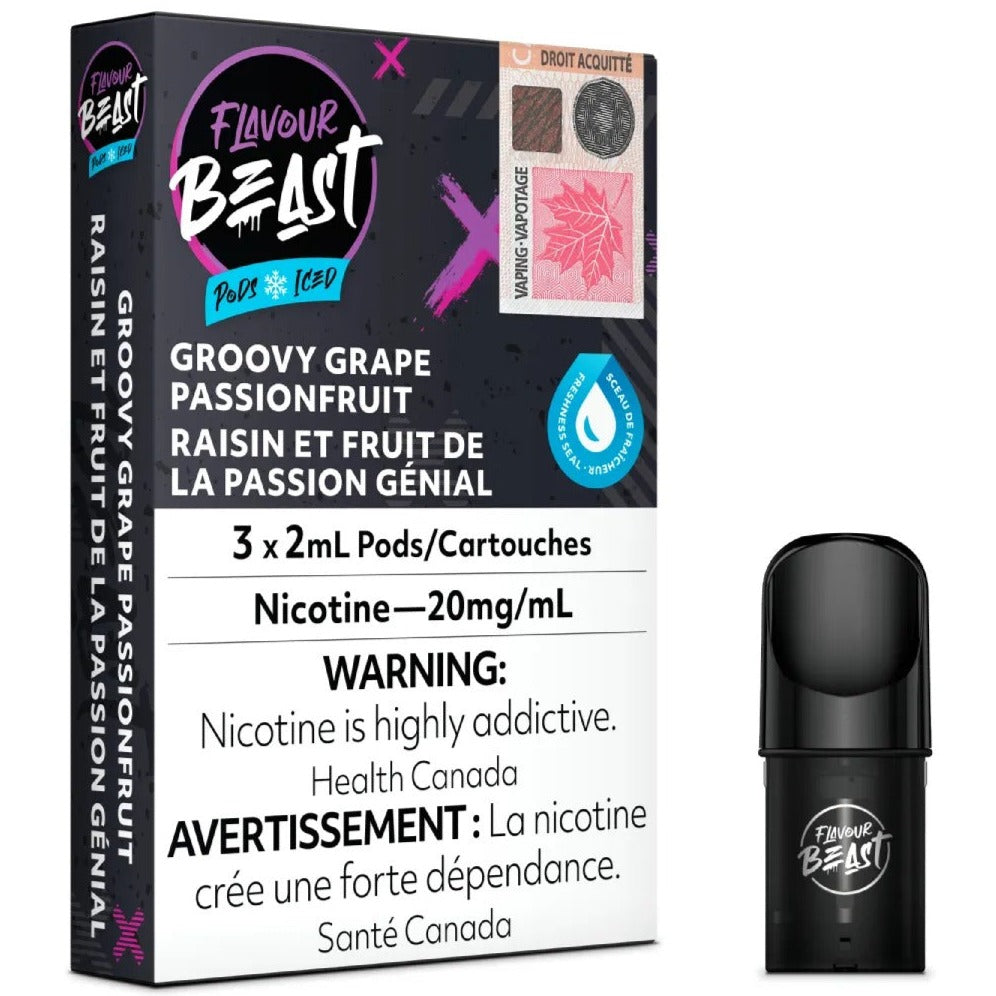 FLAVOUR BEAST POD PACK - GROOVY GRAPE PASSIONFRUIT ICED