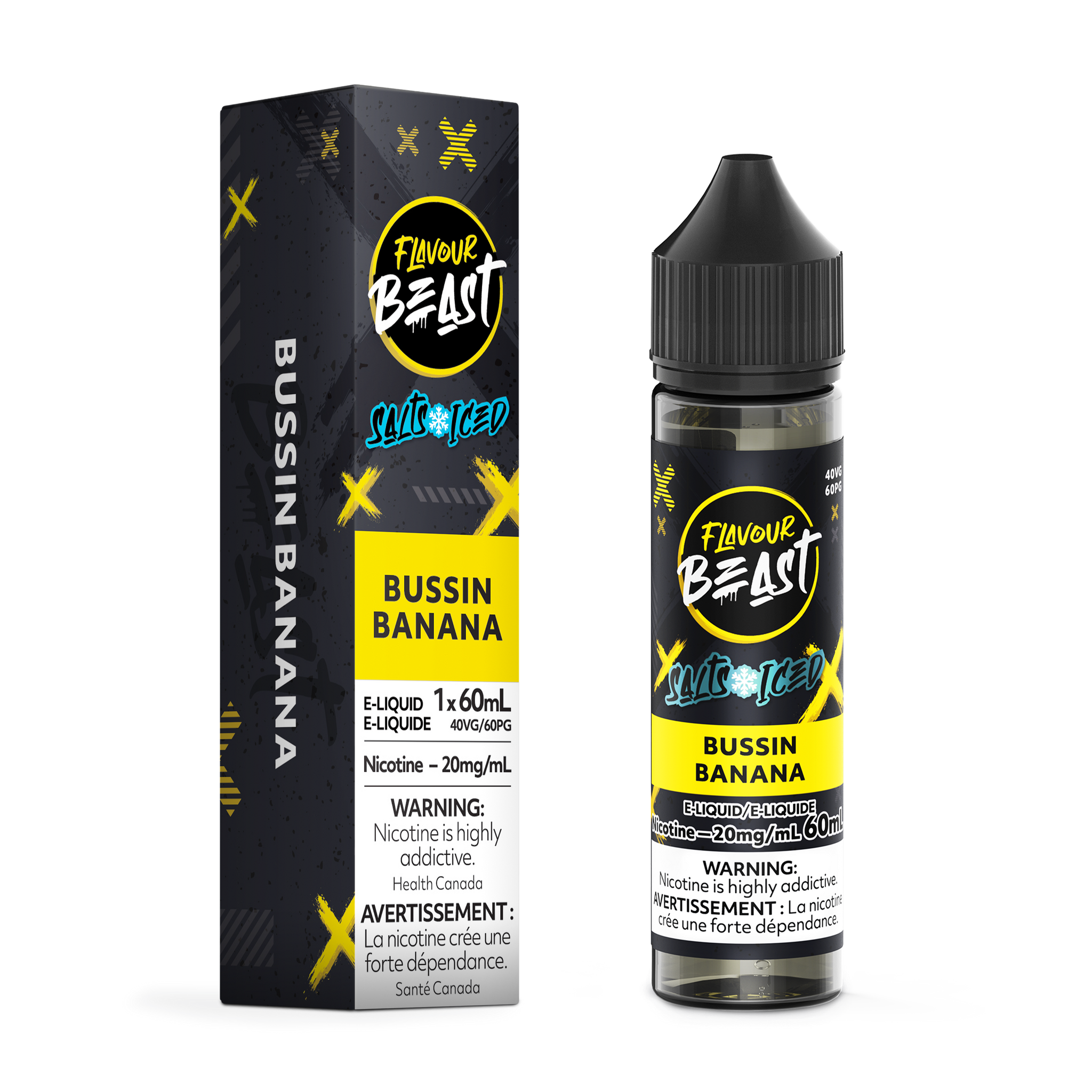BUSSIN BANANA ICED - FLAVOUR BEAST SALT 60ML