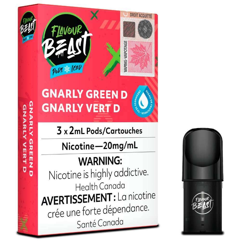 FLAVOUR BEAST POD PACK - GNARLY GREEN D [AB]