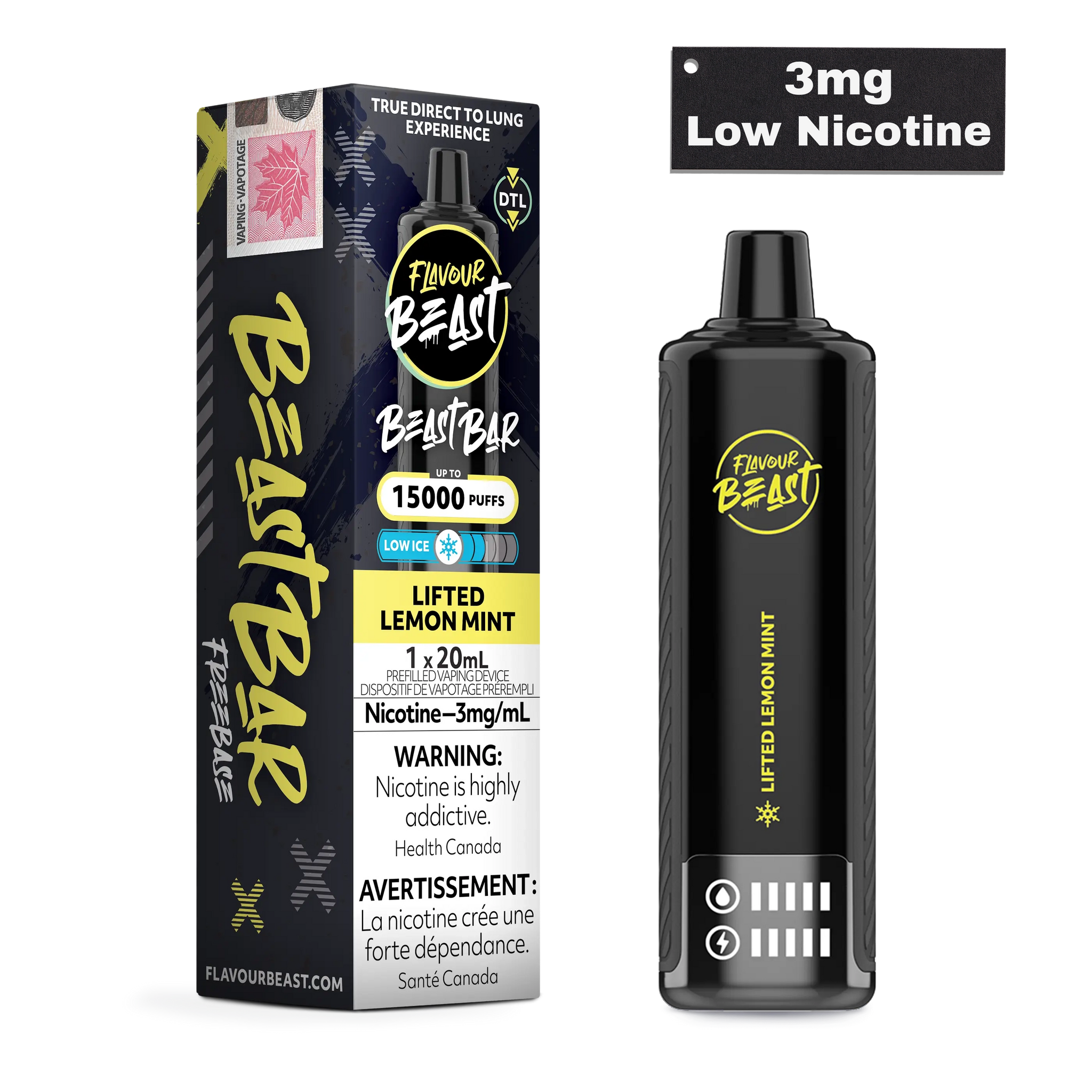 BEAST BAR 15K - FLAVOUR BEAST 3MG DISPOSABLES