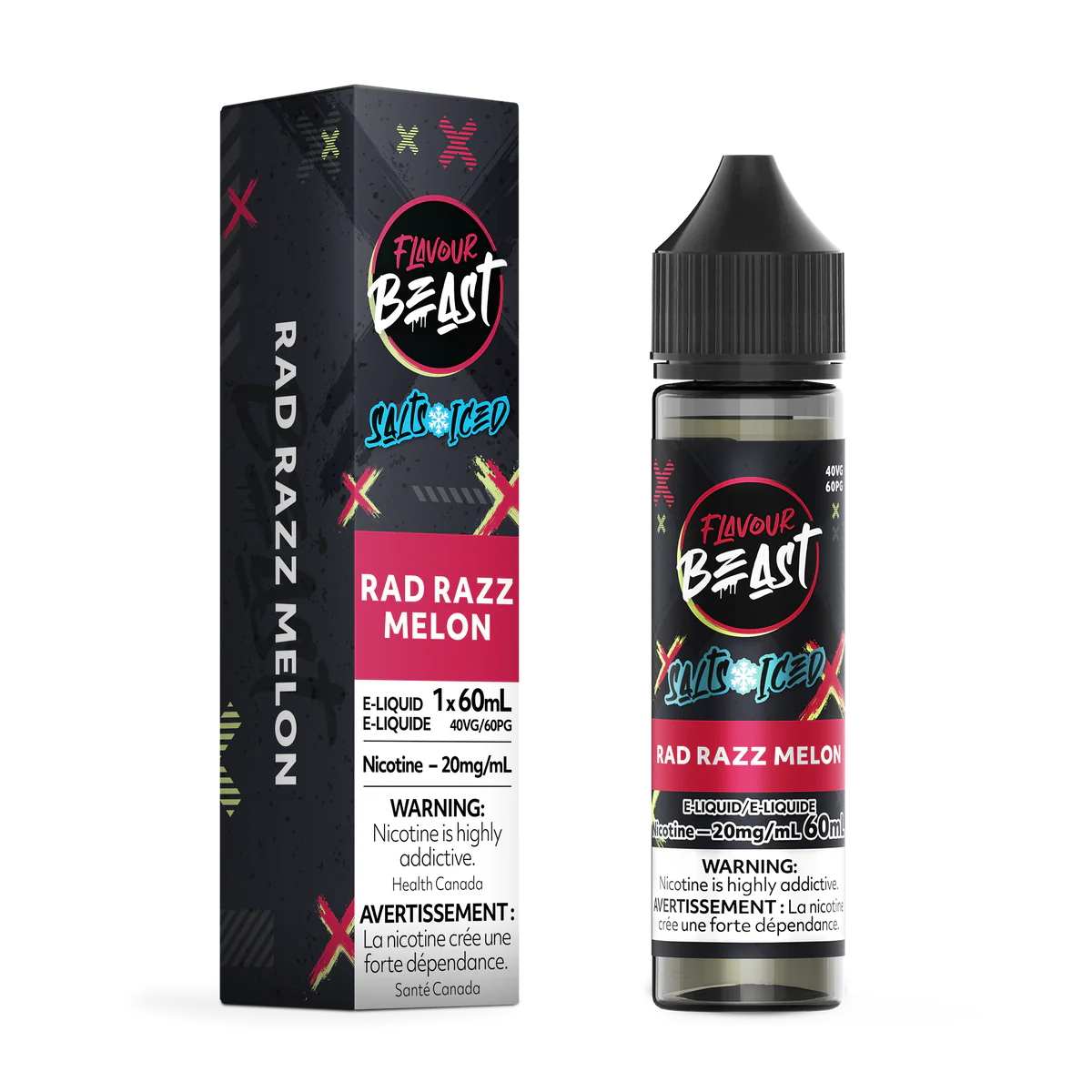 RAD RAZZ MELON - FLAVOUR BEAST SALT 60ML [AB]