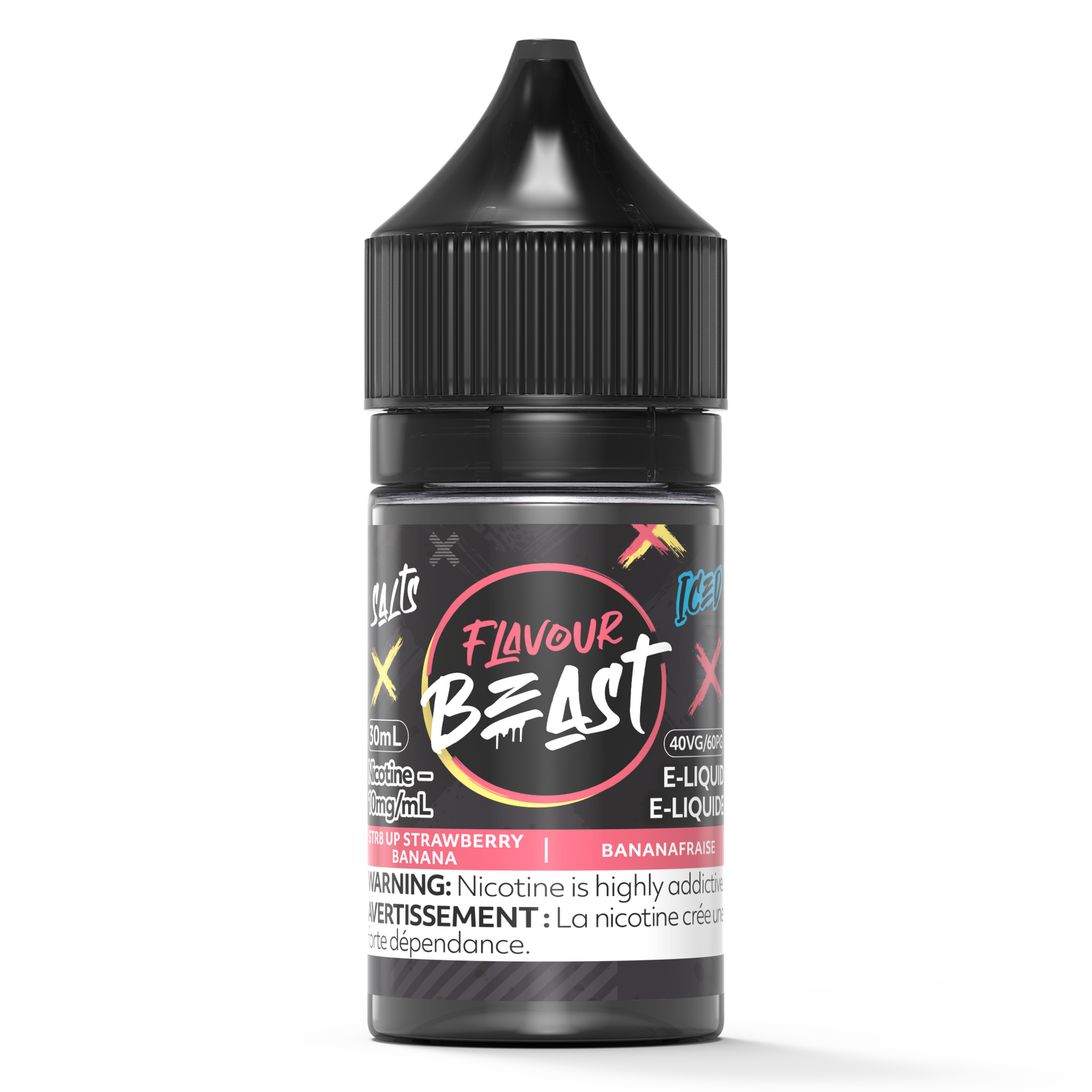 STR8 UP STRAWBERRY BANANA ICED - FLAVOUR BEAST SALT 30ML | Gas City Vapes