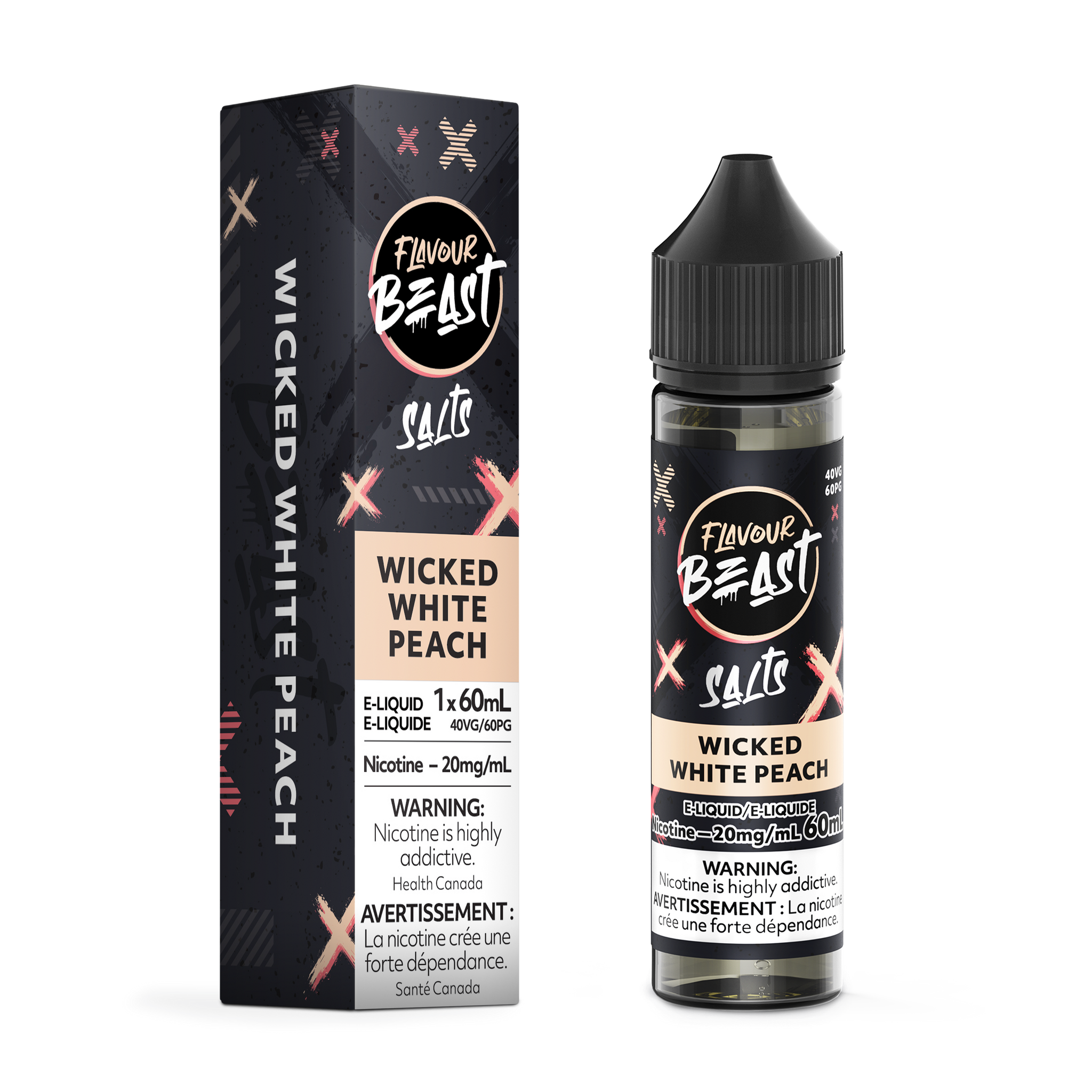 WICKED WHITE PEACH - FLAVOUR BEAST SALT 60ML